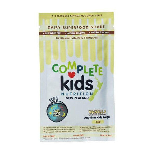 Anytime Kids Superfood Shake 45g (single serve) Vanilla – Complete Kids ...